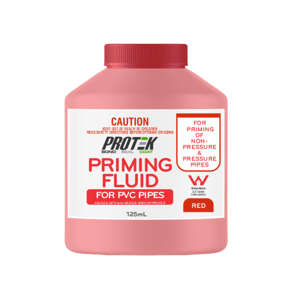 Protek Red Priming Fluid 125ml - PVC Cleaner and Primer - AS/NZS Appro ...