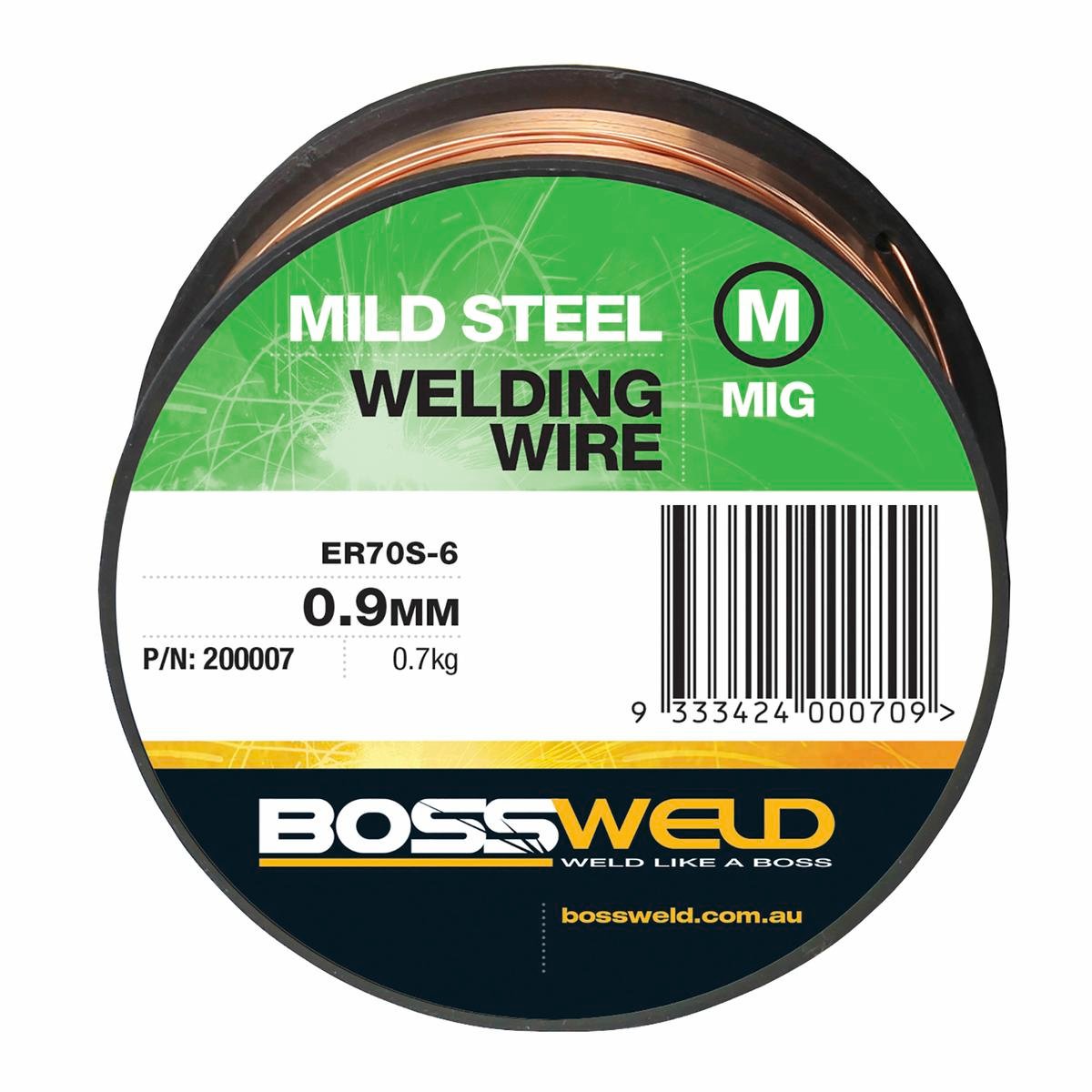 Bossweld 0.9mm Mild Steel S6 MIG Wire 0.7kg Low Hydrogen Benefits ...