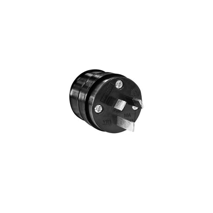 HPM 10A Black Rewirable Rubber Plug Top - 3-Pin - 0.75-1.5mm Cables ...