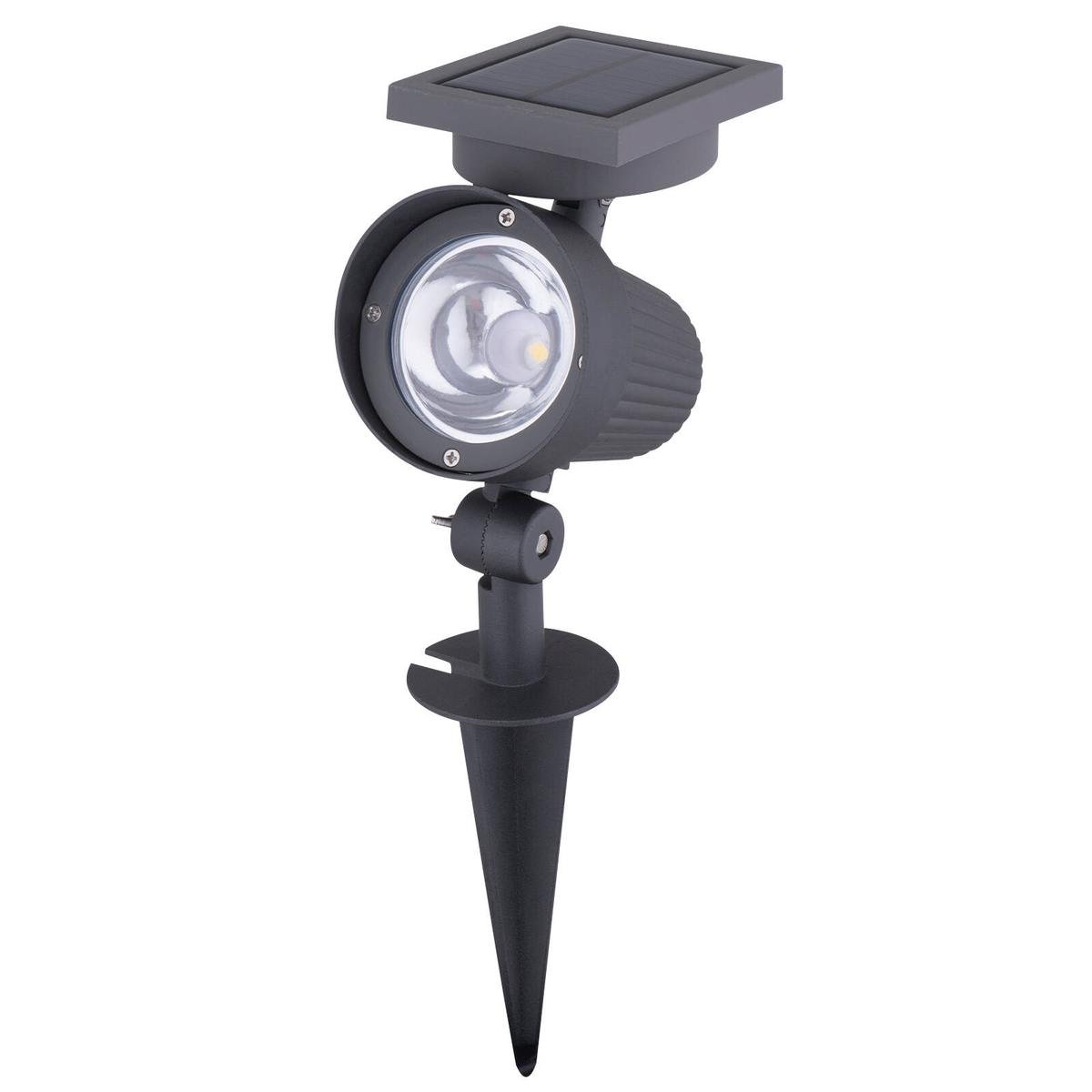 Arlec LED Garden Spot Light - 30 Lumens - Aluminium - Solar Powered ...