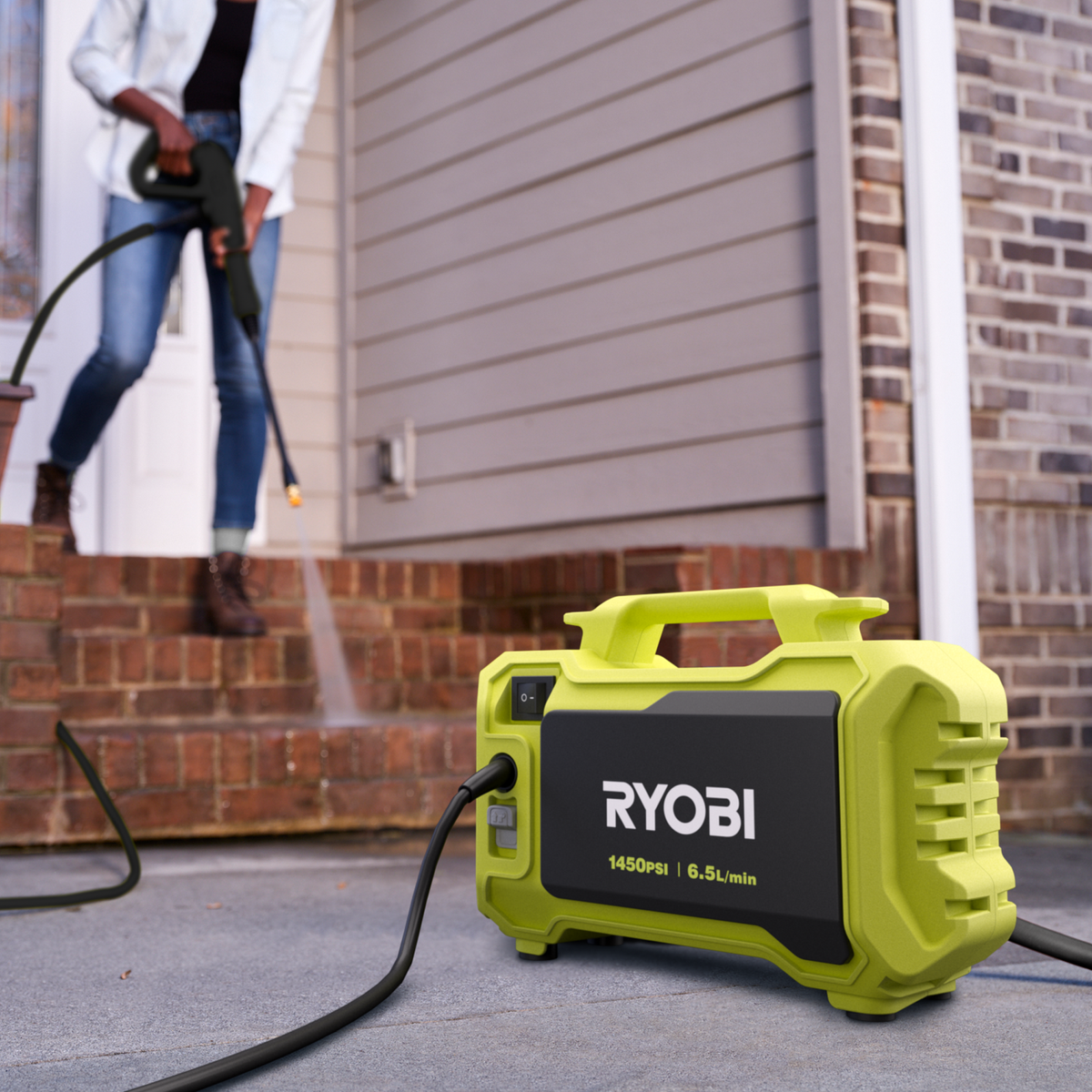 Ryobi 1450 PSI Compact High Pressure Washer - 5.6kg - Lightweight & Po ...