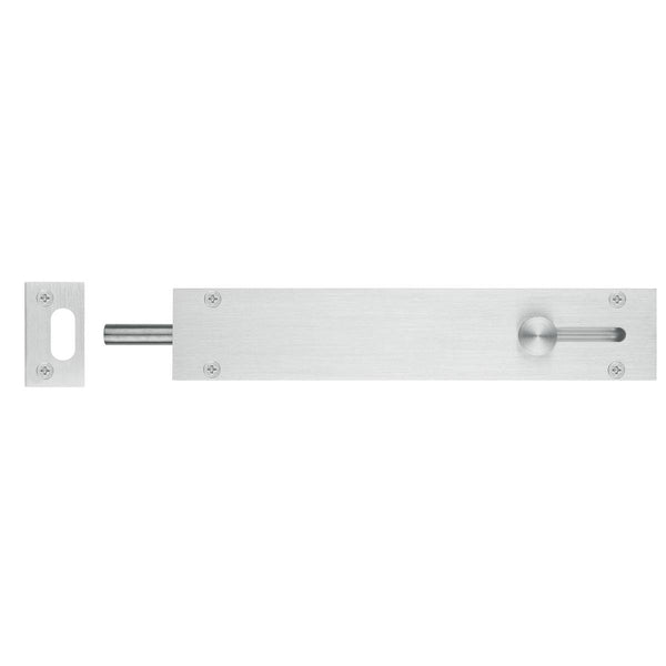 Delf Trade Door Drop Bolt 200mm Zinc Alloy Satin Chrome Modern Design ...