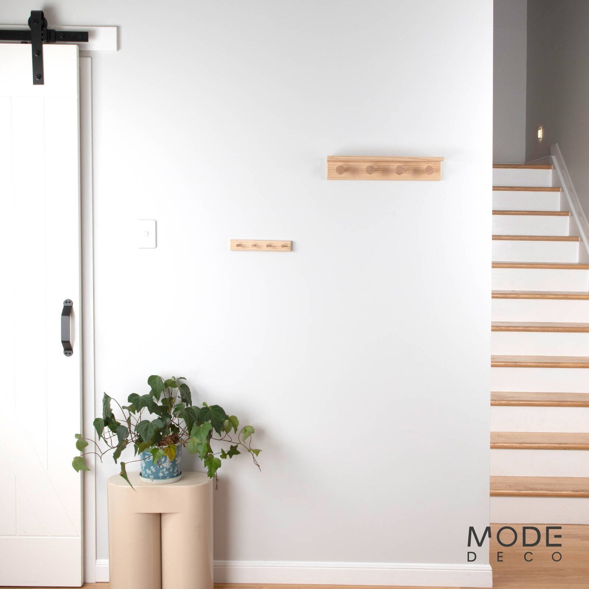 Mode 4 Key Rack - Timber Hooks on Pine Board - 4 Hooks - 245mm x 40mm ...