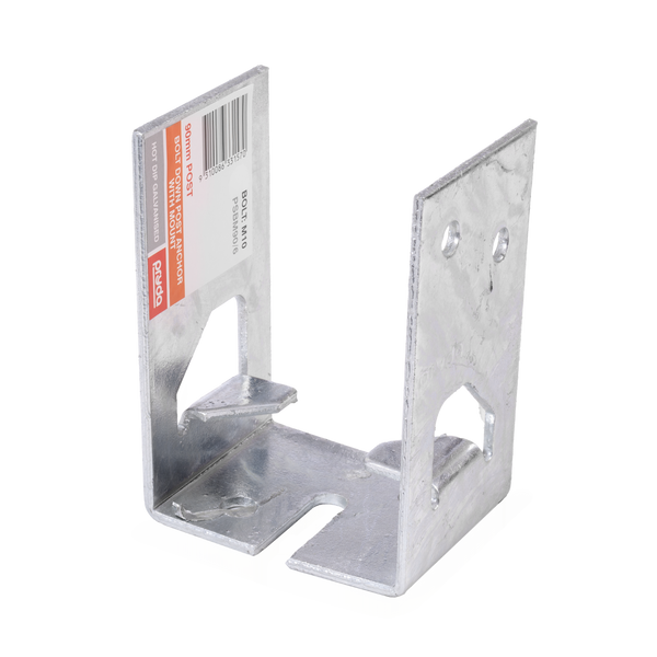 Pryda 90mm M10 Bolt Down W Raised Post Anchor - Galvanised Steel - Hea ...