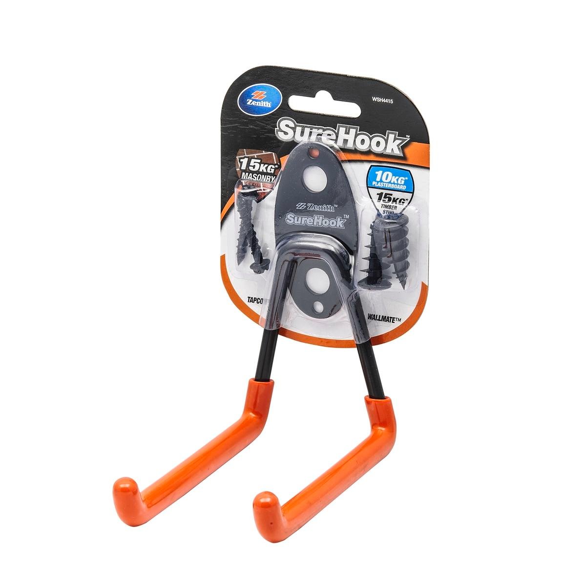 Zenith 10kg Black Surehook Medium Garage U Hook - Carbon Steel - Durab ...