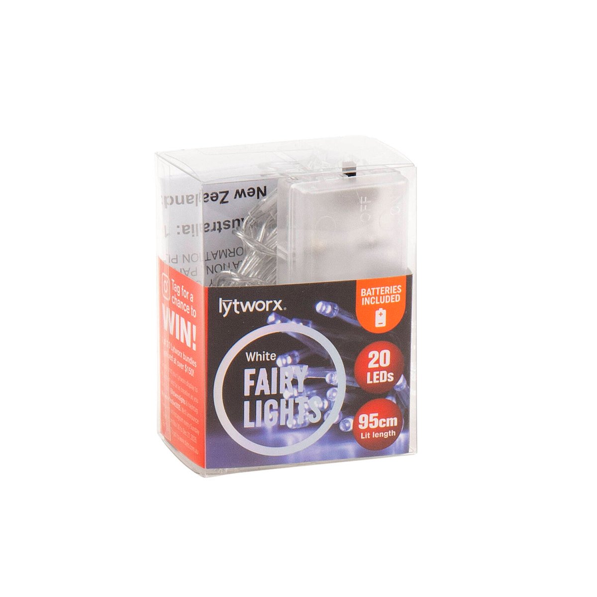 Lytworx White Fairy Lights - 20 LEDs - 95cm - Battery Operated - Warm ...