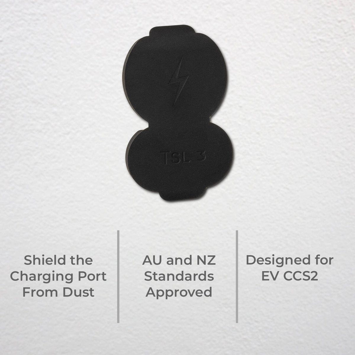 Deta EV Charger Plug Lid - Waterproof Silicone - Black - 10mm x 68mm x ...