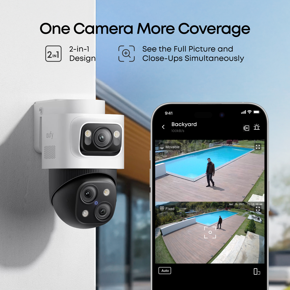 Eufy S4 NVR PoE PTZ Add-On Camera - 4K Wide-Angle & 2K PTZ - Auto-Trac ...