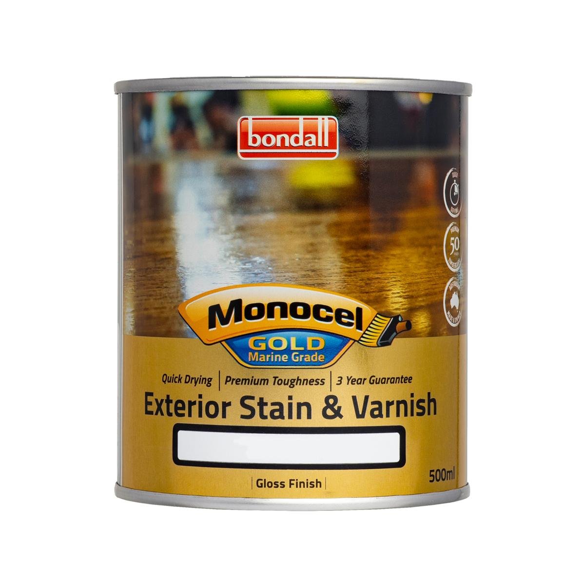Bondall Jarrah Monocel Gold Marine Grade Stain Varnish 500ml Satin ...