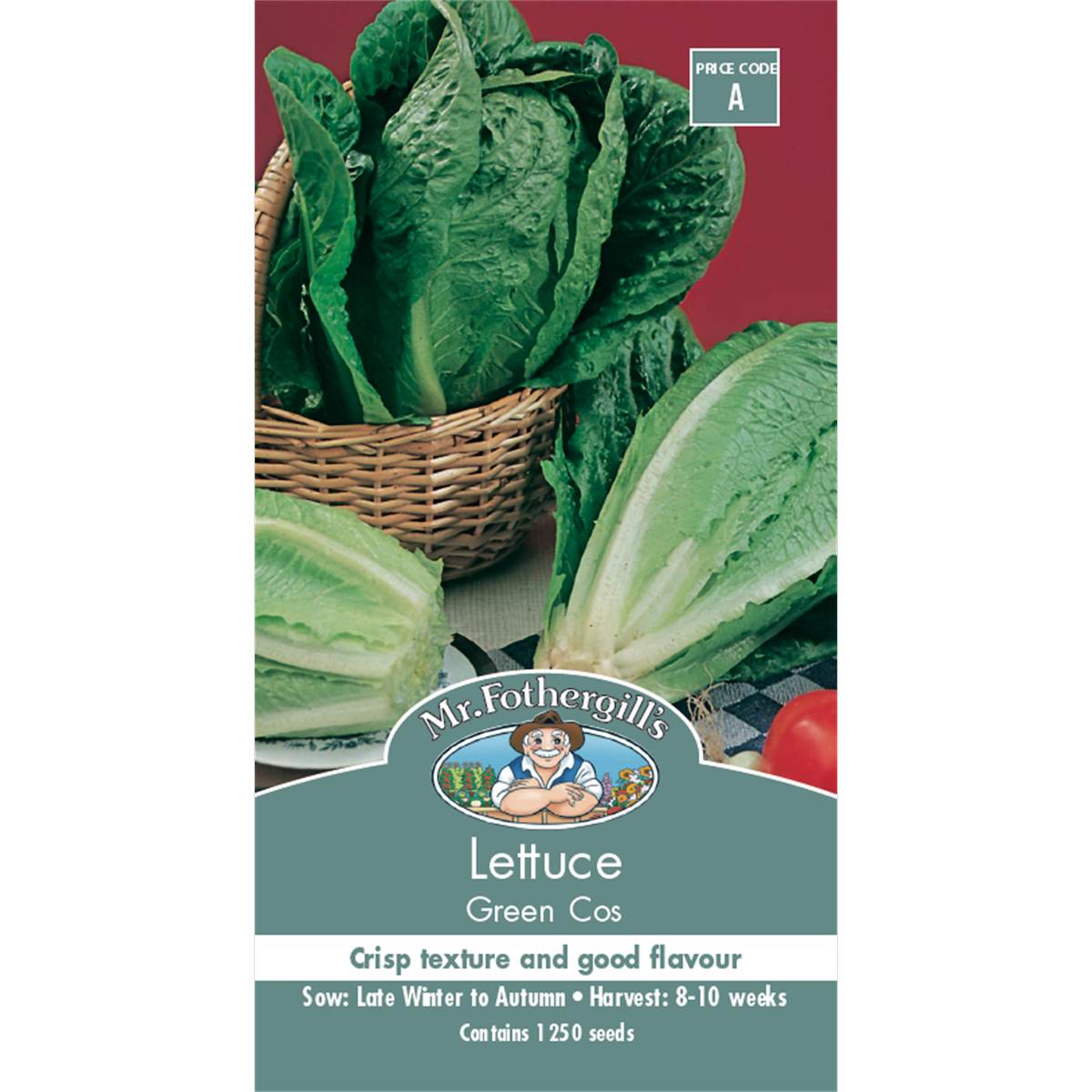 Mr Fothergill Green Cos Lettuce Seeds - 75mm - Seed - Crisp Texture ...