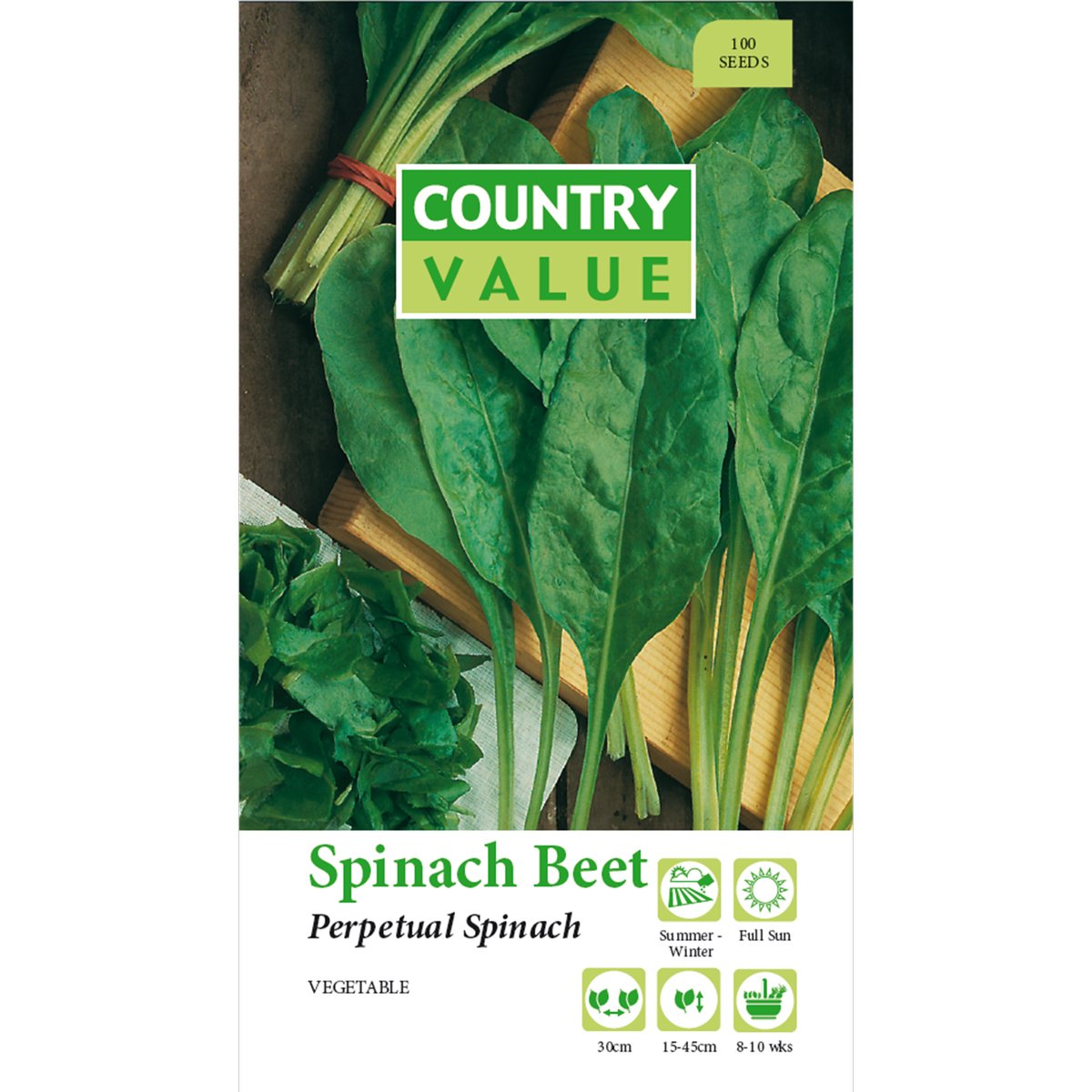Country Value Perpetual Beet Spinach Seeds - 75mm - Hardy - Fast Growi ...