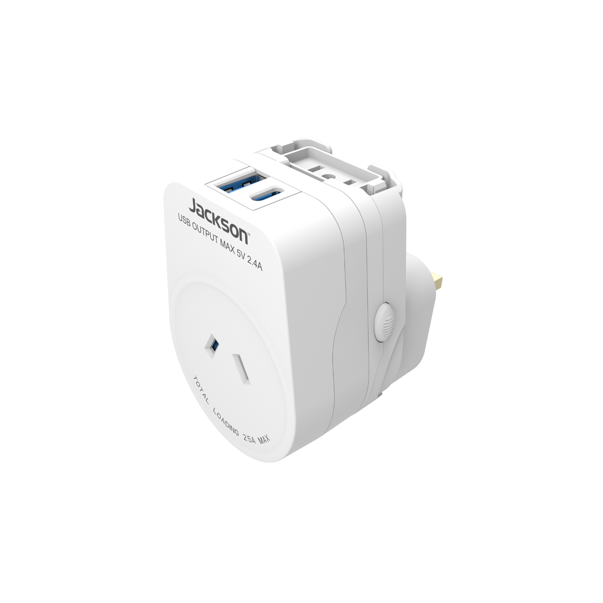Jackson 1a 1c World Travel Adapter - 1 Pack - 61mm x 82mm x 60mm - Fas ...