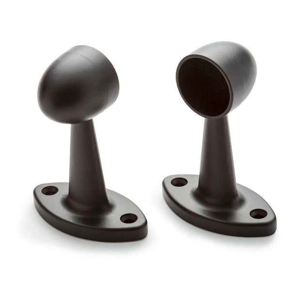 Sandleford 25mm Black Rod Fitting Pillar End Steel 2 Pack Easy Install ...