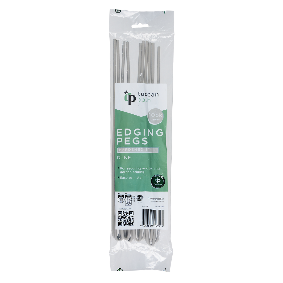 Tuscan Path Garden Edging Pegs - 280mm - Dune - 10 Pack - Steel - Dura ...