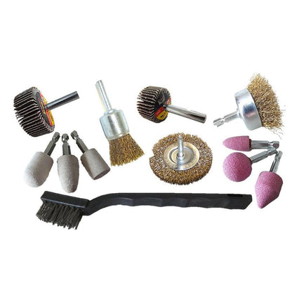 Josco 12 Piece Drill Accessory Kit - Brushes - Wire Felt - Versatile U ...