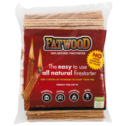Fatwood All Natural Fire Ignition - 100% Natural Firestarter - Easy Us ...