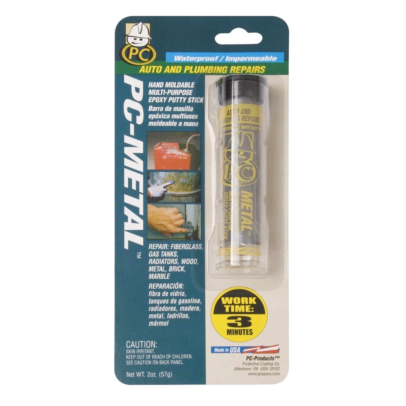 PC Products 57g Waterproof Quick-Setting Metal Epoxy Putty for Emergen ...