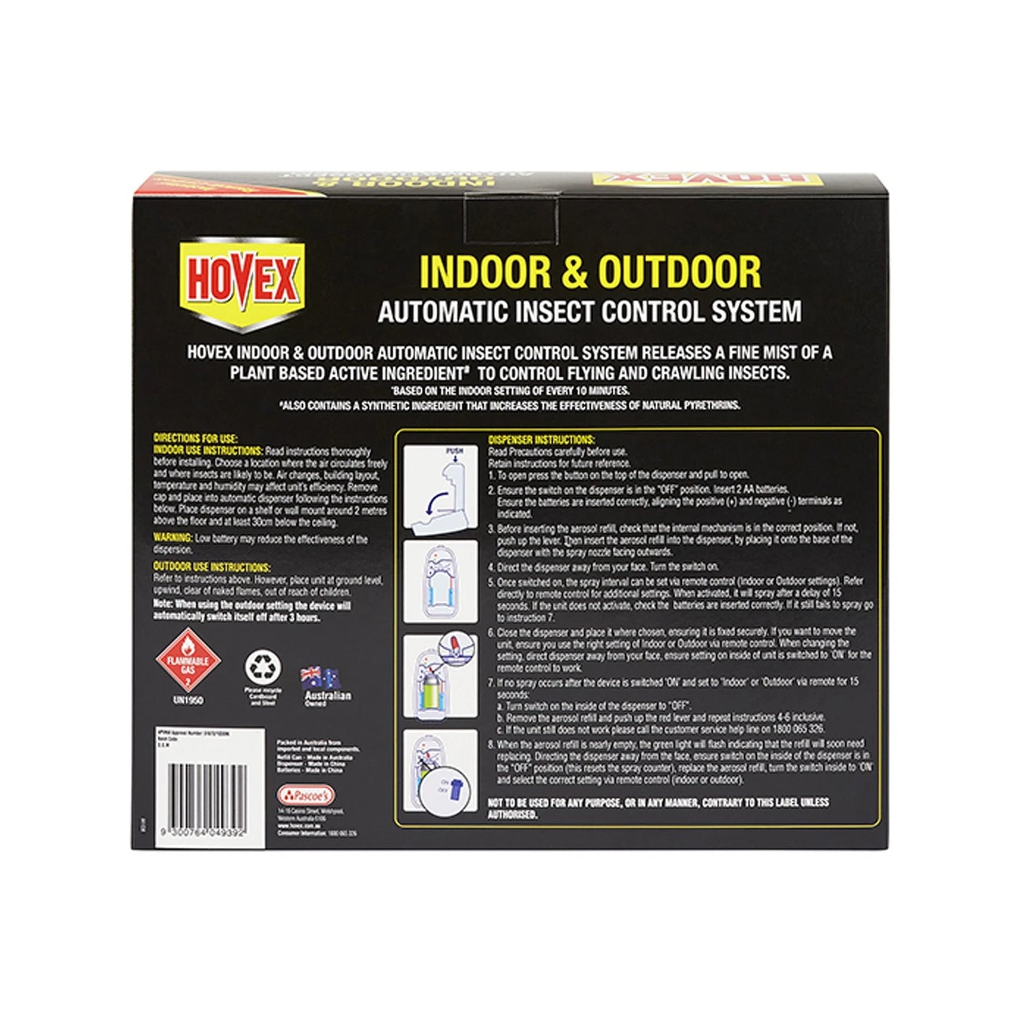 Hovex 2 in 1 Indoor Outdoor Auto Control Kit - Dual Settings, Plant-Ba ...
