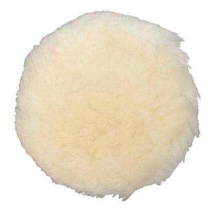 Josco 125mm Hook and Loop Lambswool Bonnet Polishing Pad for Cut and P ...